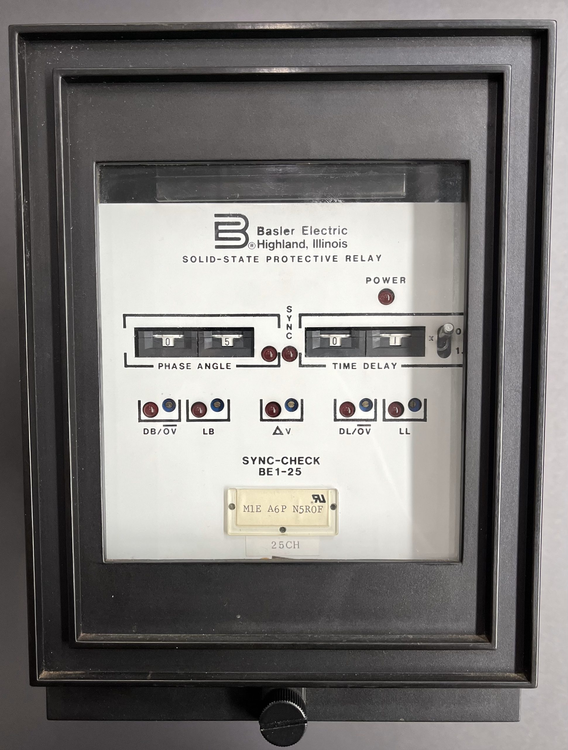 BASLER ELECTRIC BE1-25 Sync-Check Protective Relay - Turbo Control ...