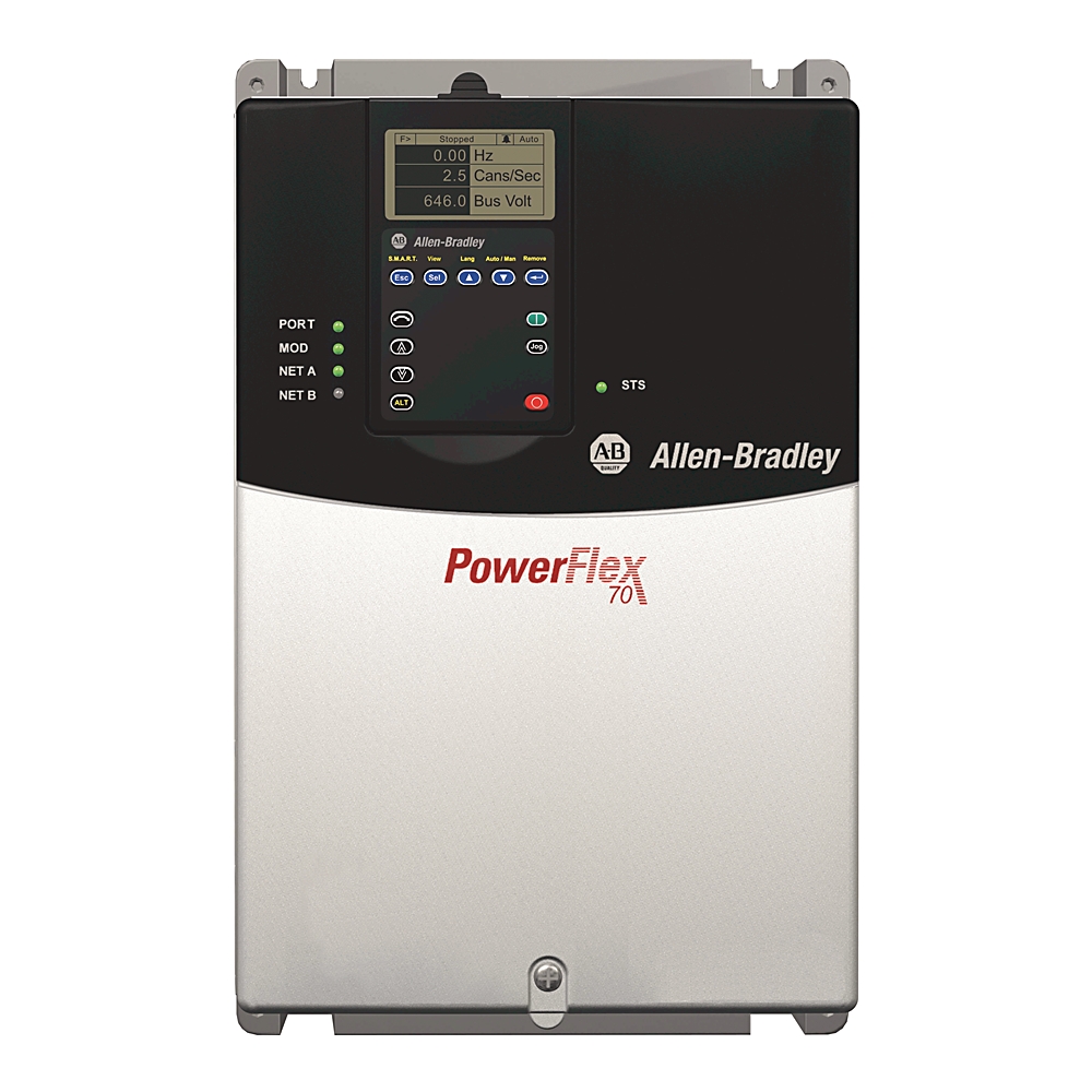 PowerFlex70 AC Drive, 480 VAC, 3 PH, 65 Amps, 50 HP Normal Duty, 40 HP ...